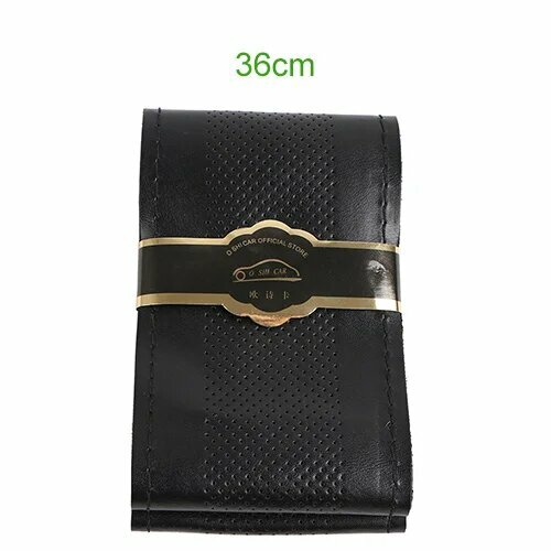 Верхний чехол на руль из натуральной кожи, дышащий дизайн/автомобильный чехол с 36 cm Black line