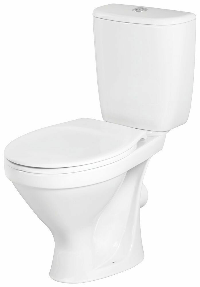 Церсанит Trento унитаз-компакт с горизонтальным выпуском белый