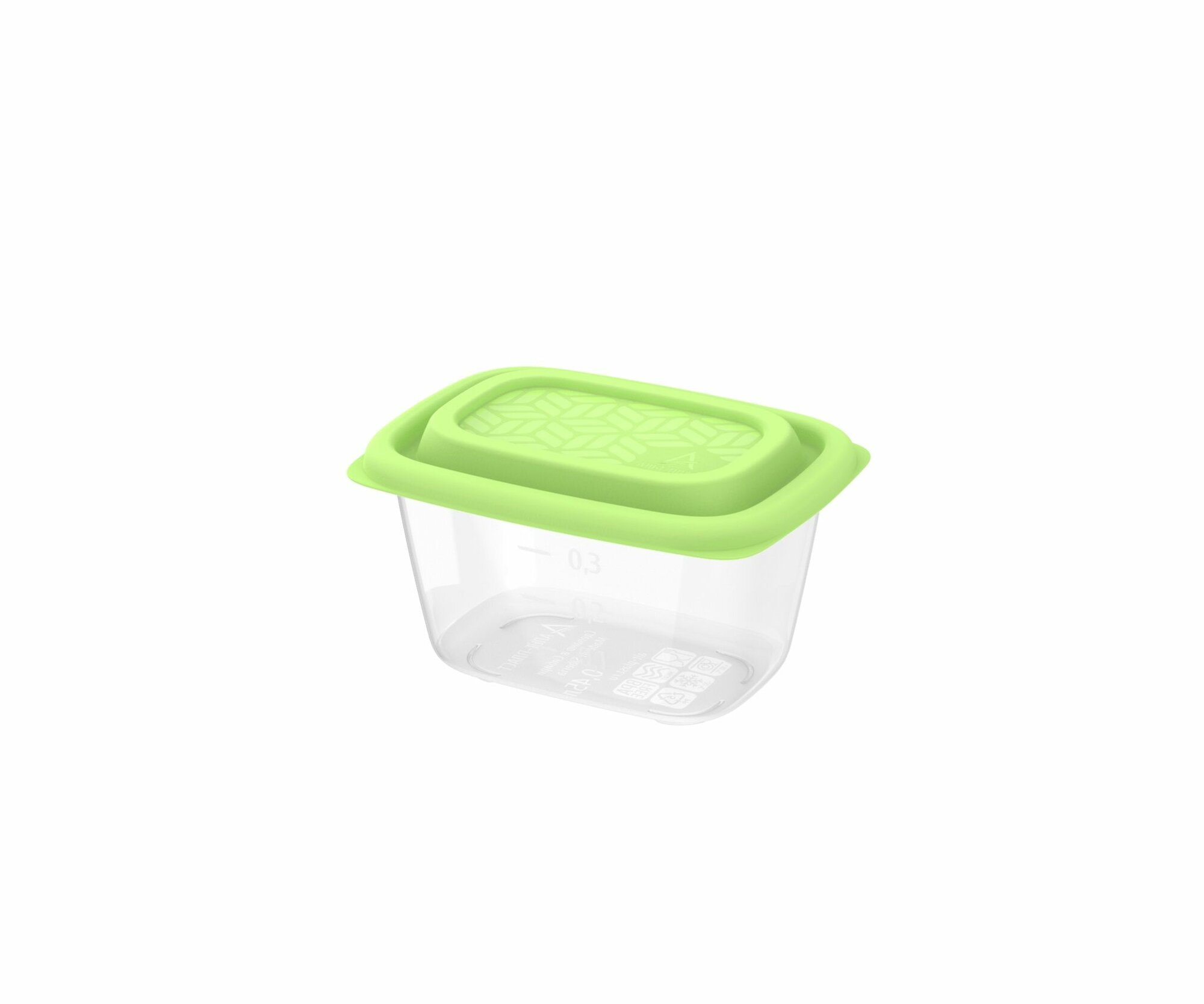 Контейнер универсальный Гурман 0,45 л (СВЧ/Заморозка) (128х95х75мм)