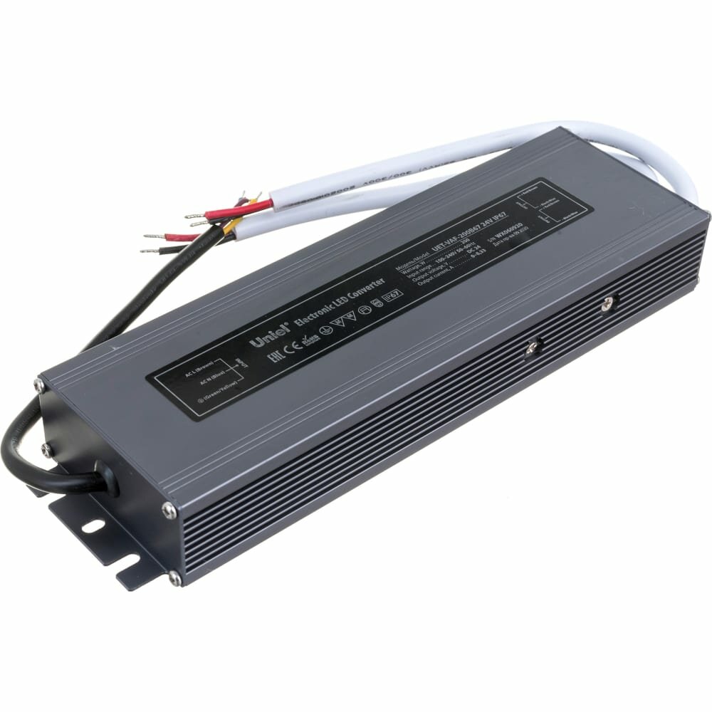 Блок питания Uniel 200B67 24V IP67 2 выхода UET-VAF UL-00007580
