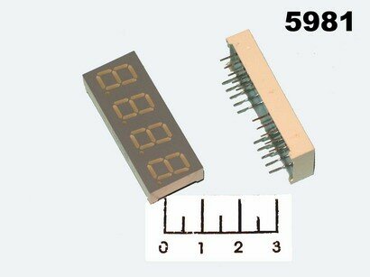 Индикатор CA04-41EWA красный 4-х разрядный 10.16мм (0.4") ОА