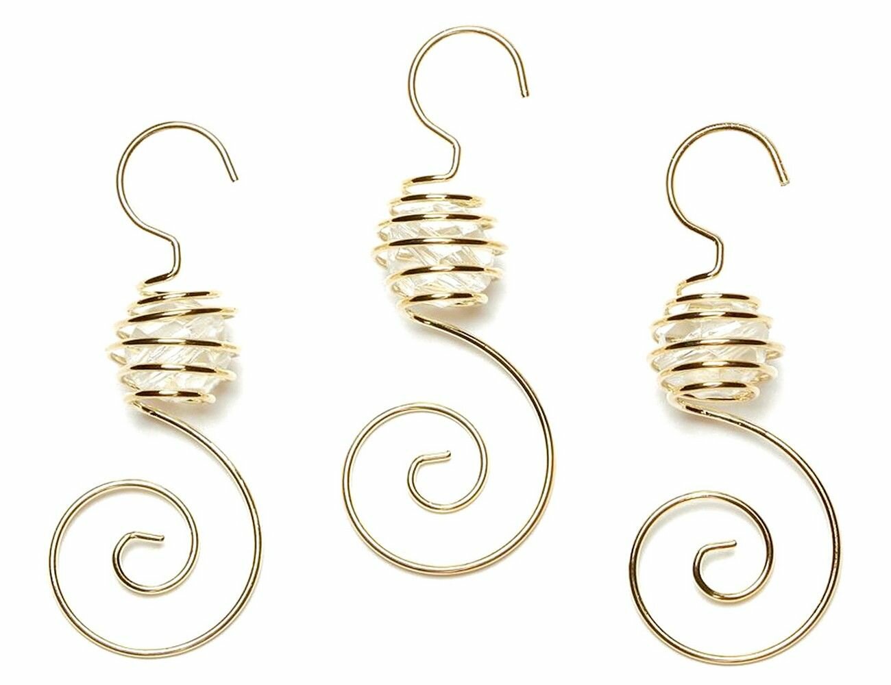 Крючки для ёлочных украшений, металл, золотые, 7 см, 6 шт, Inge Glas