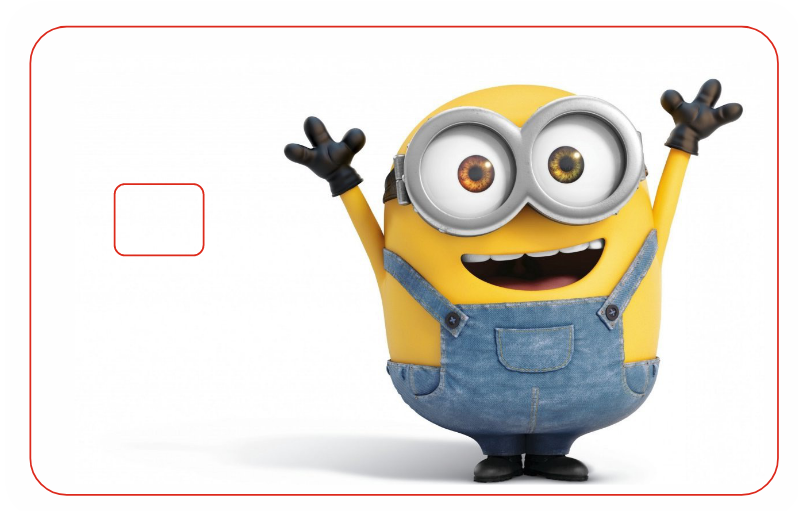 Наклейка на банковскую карту, стикер на карту, миньон