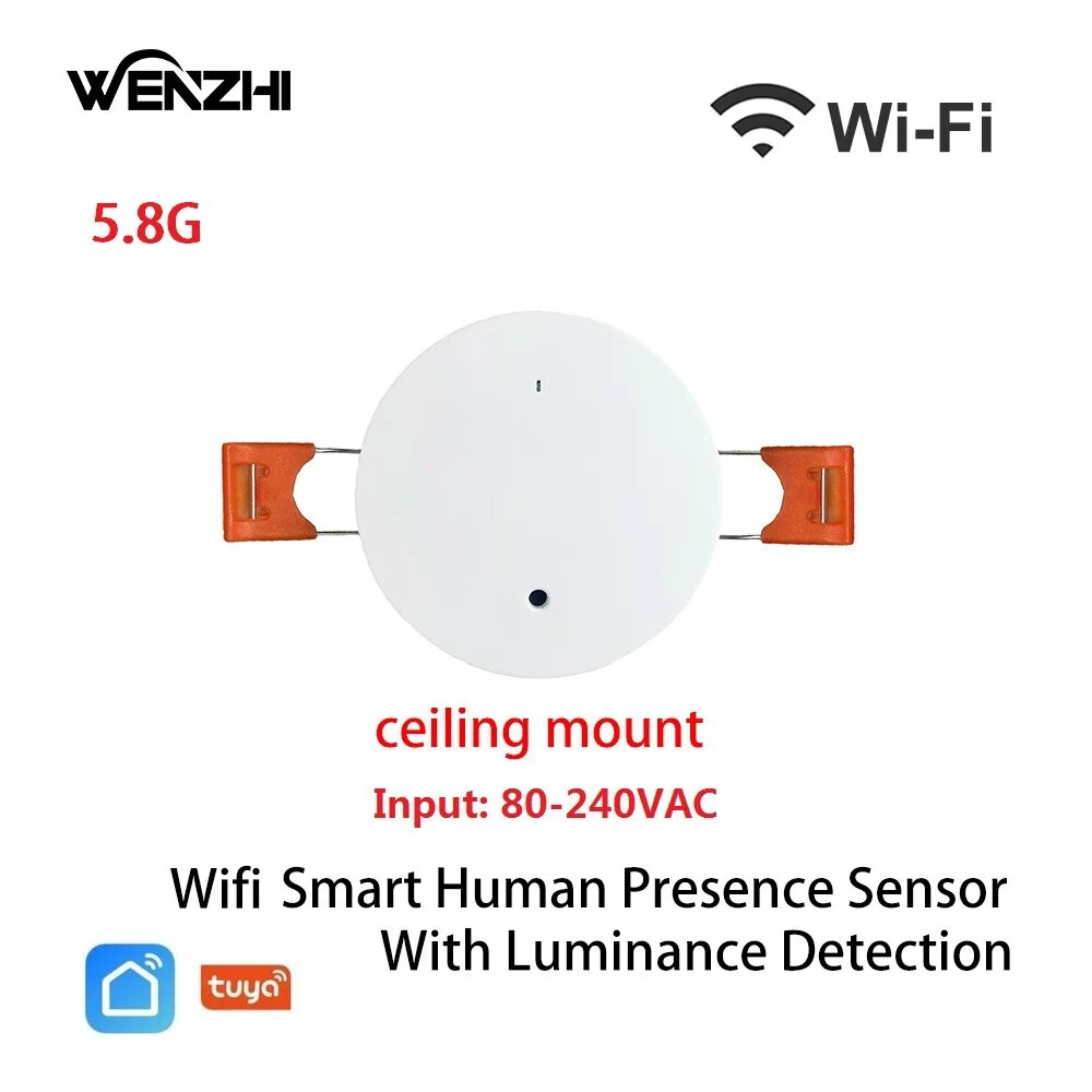 Датчик присутствия человека WZ-M100 Tuya Ceiling Wifi 5.8G