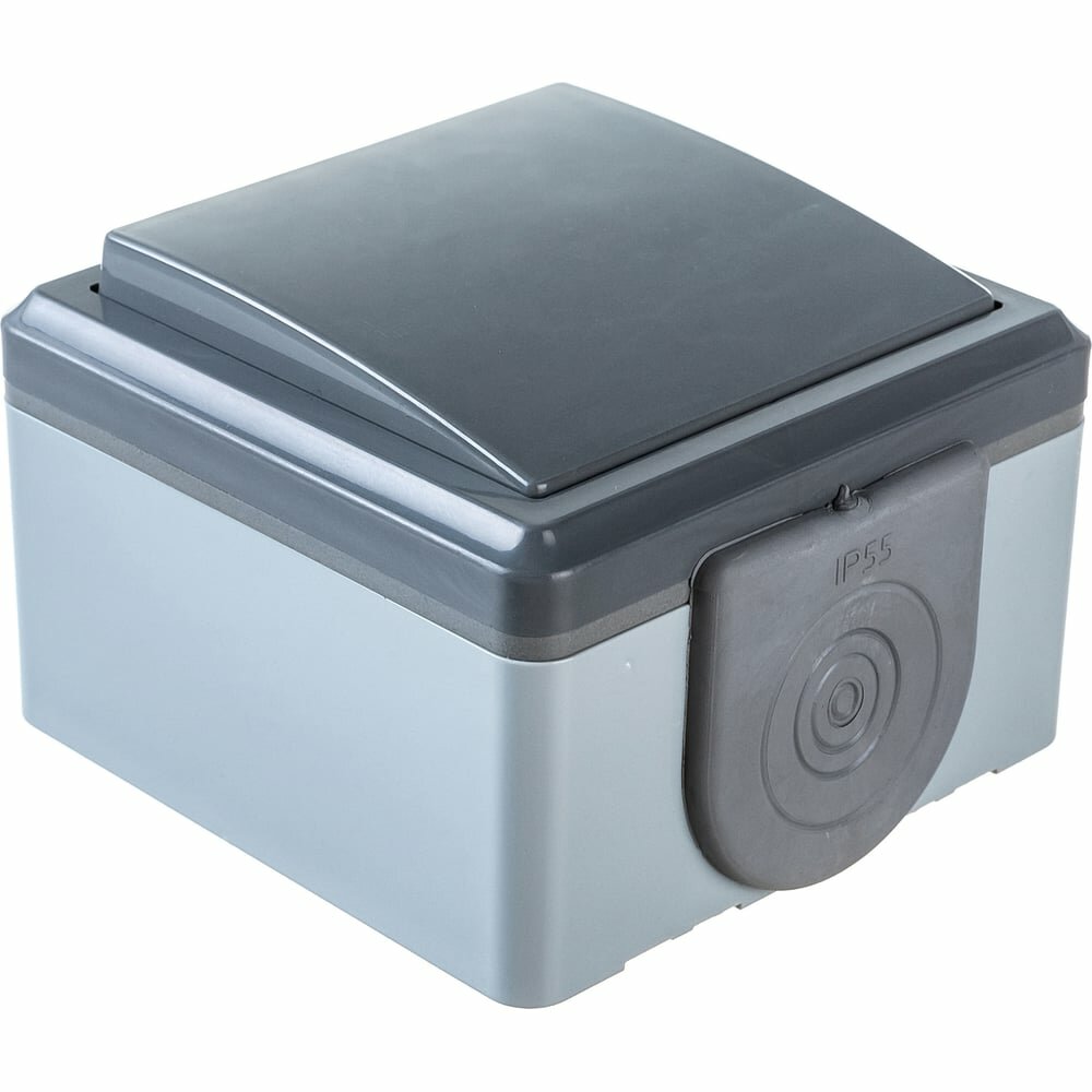 Выключатель Bylectrica 1-клавишная, IP55, серия пралеска аква, А110-2131 03