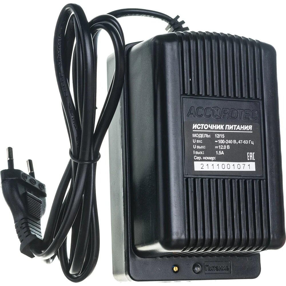 Источник стабилизированного питания ACCORDTEC AT-12/15 12В, 1.5А AT-02355