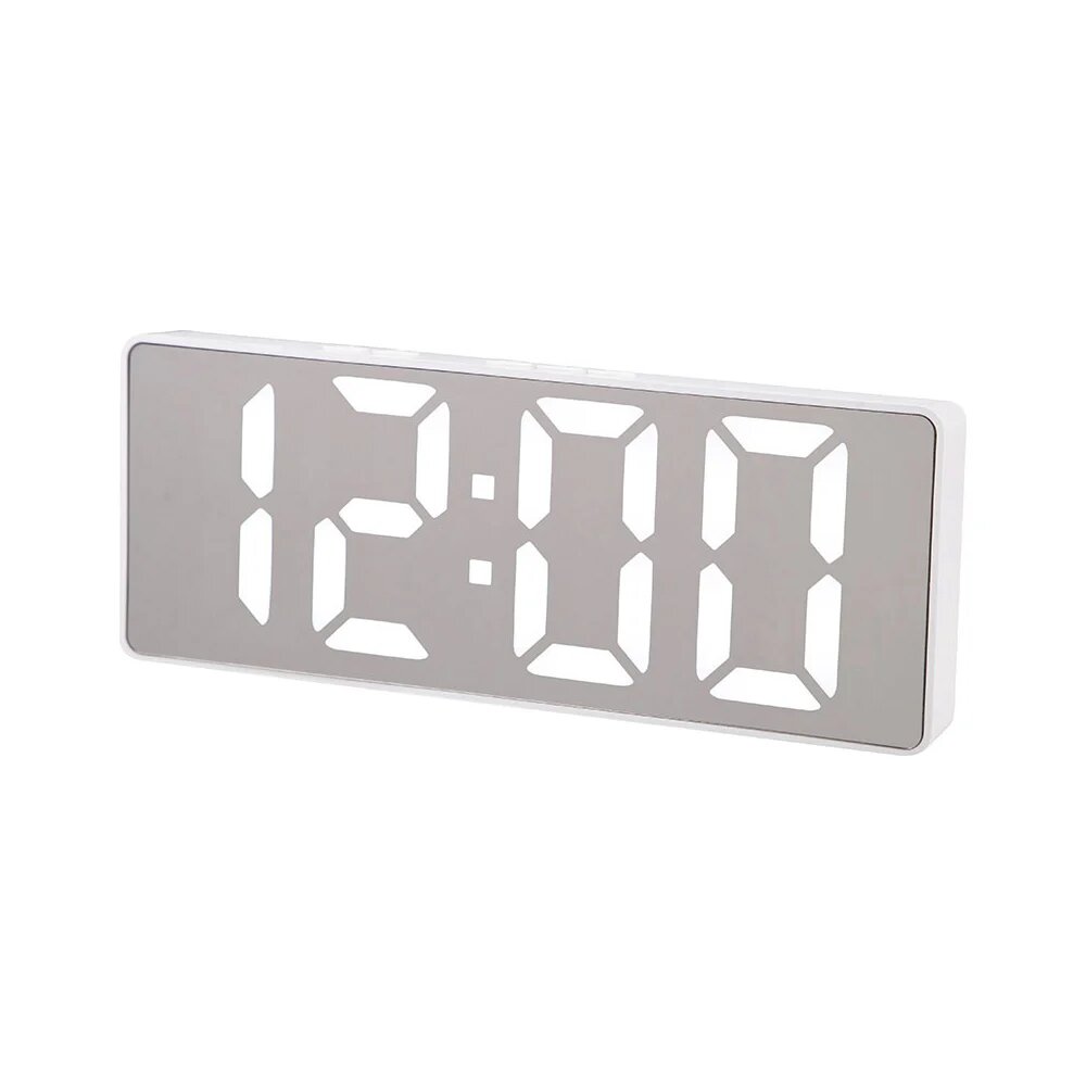 Часы электронные HOMESTAR HS-0120, будильник, метеостанция, пластик, белые