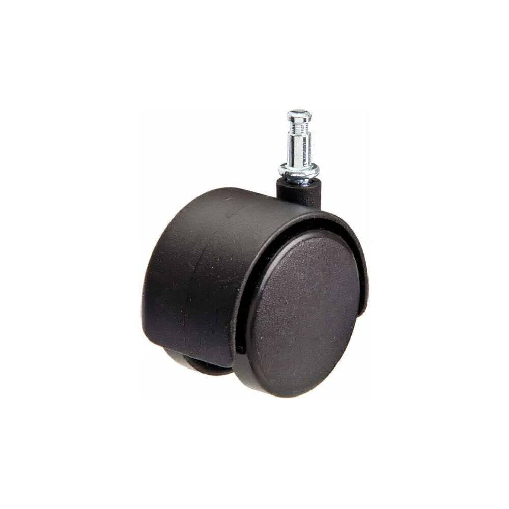 Мебельное колесо Tech-Krep поворотное, пластик, черный, штифт М8, D40, б/т - пакет 152336