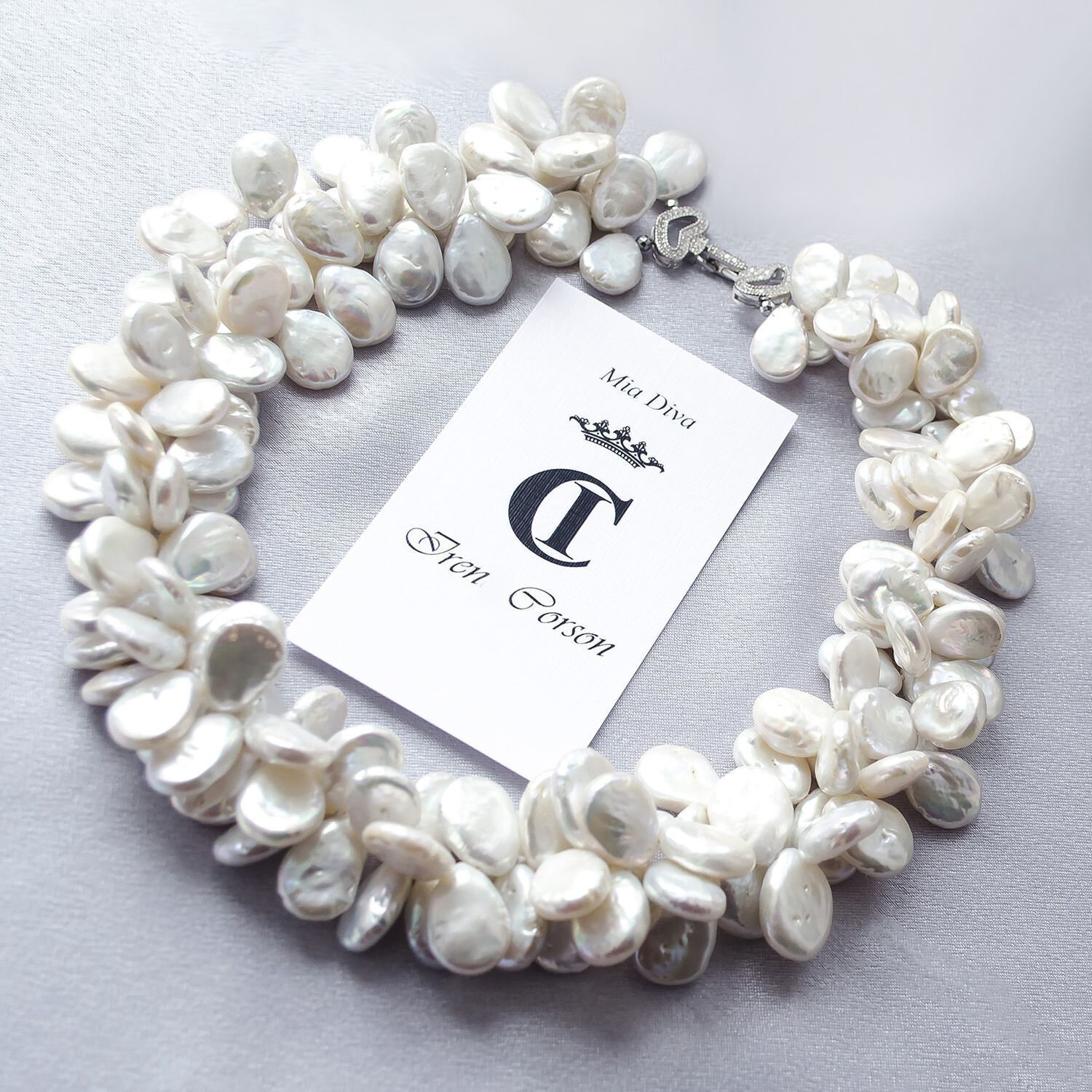 Колье, жемчуг барочный