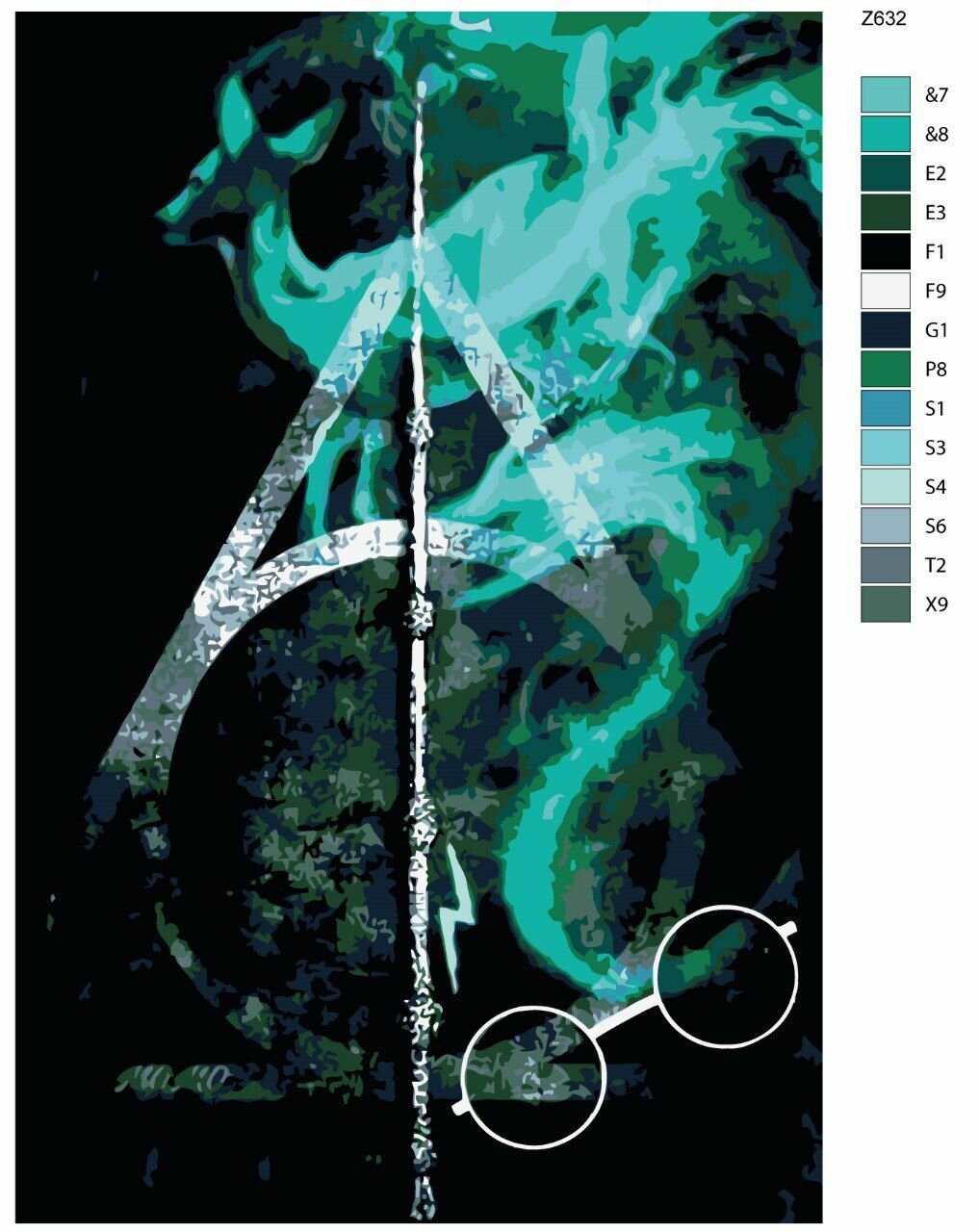 Картина по номерам Z-632 "Гарри Поттер. Дары смерти" 40x60