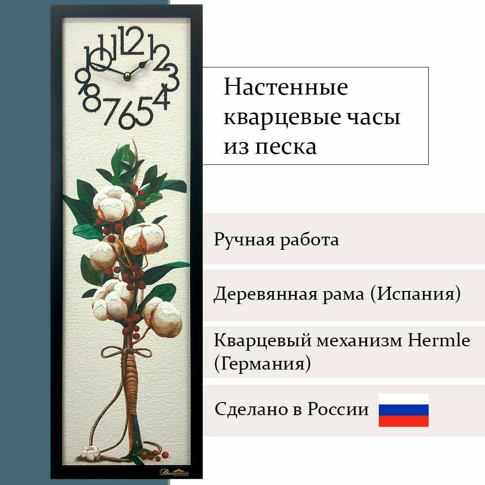 Картина с часами Династия 03_861 Хлопок, черный багет