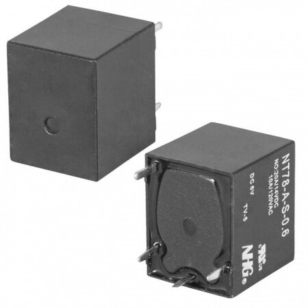Реле силовое NT78-A-S-10-DC6V-0.6 6В 10А одна контактная группа на замыкание катушка 6В 0.6Вт