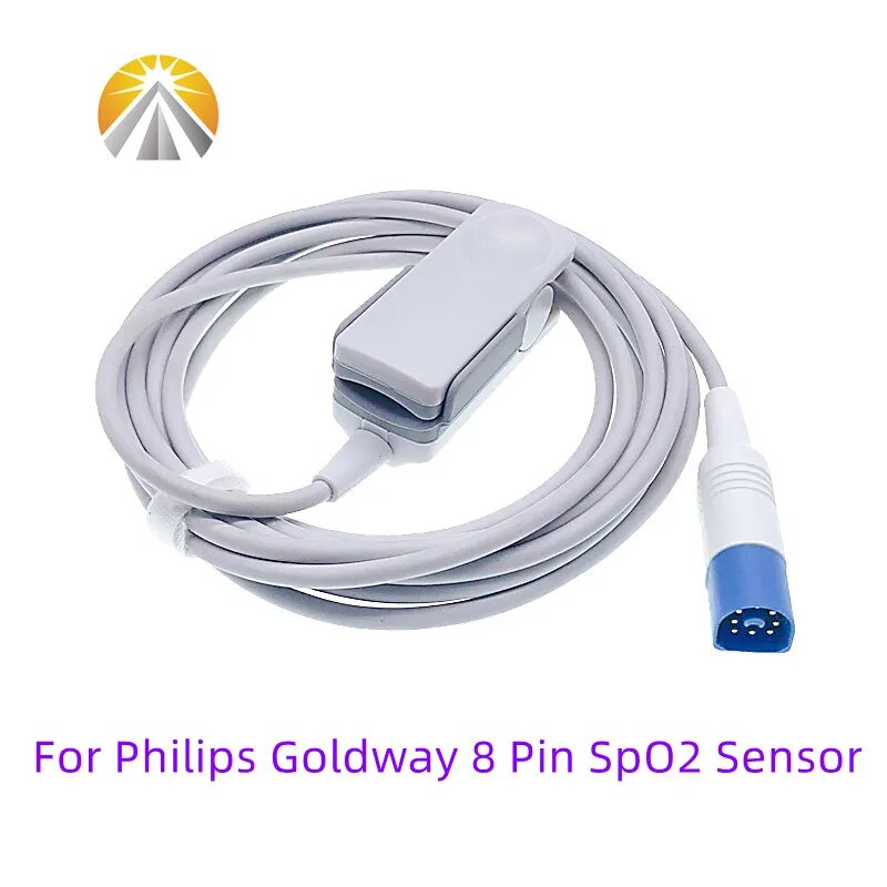 Датчик SpO2 8-Pin для Philips Goldway, Adult Finger Clip