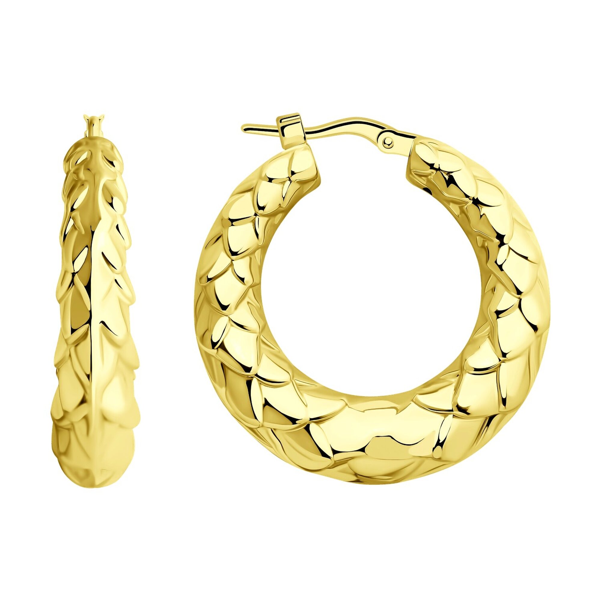 Серьги, серебро, 925 проба, золочение