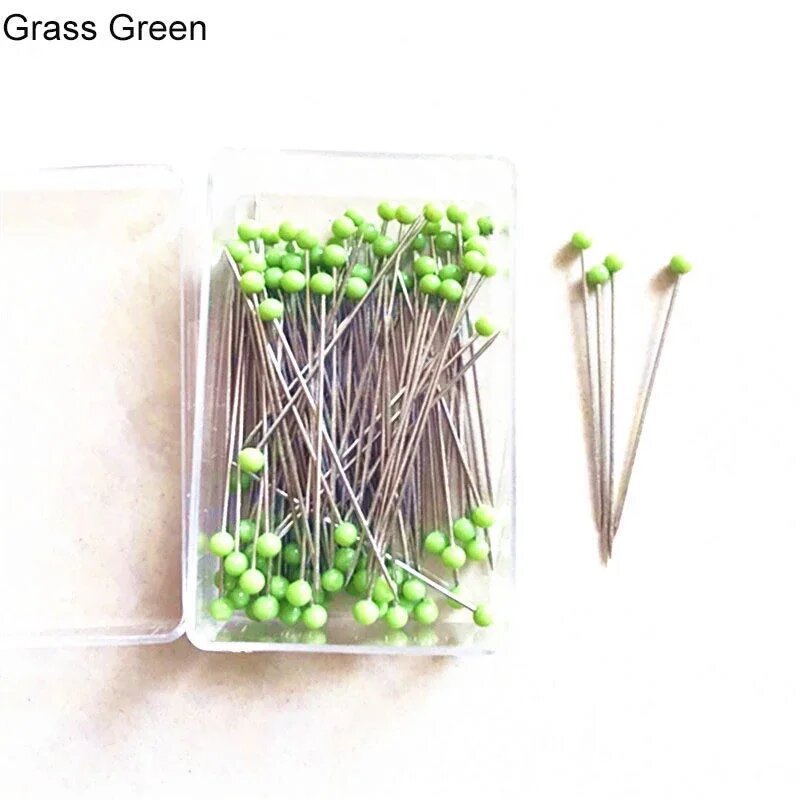 100 шт. швейные булавки с головкой Grass Green 38 мм