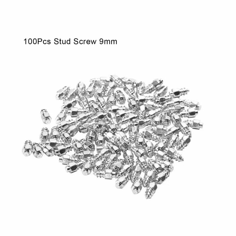 4*9 мм винты для снега шипы противоскользящие падающие шипы колесные шины 100 шт. для автомобиля мотоцикла велосипеда для автомобиля зимние аварийные 4x9mm Without