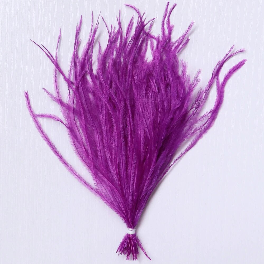 Фиолетовые страусиные перья 10-15 см, Magenta
