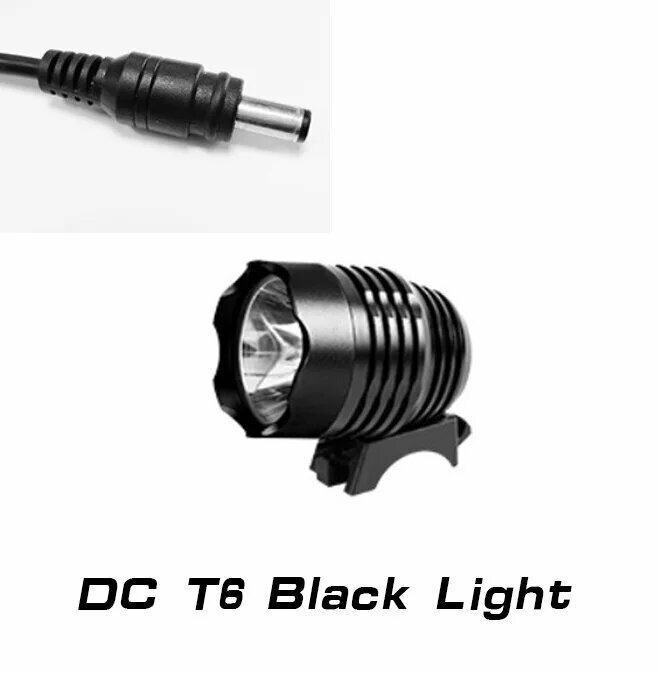 USB велофонарь T6 1800 люмен черный DC T6 Black