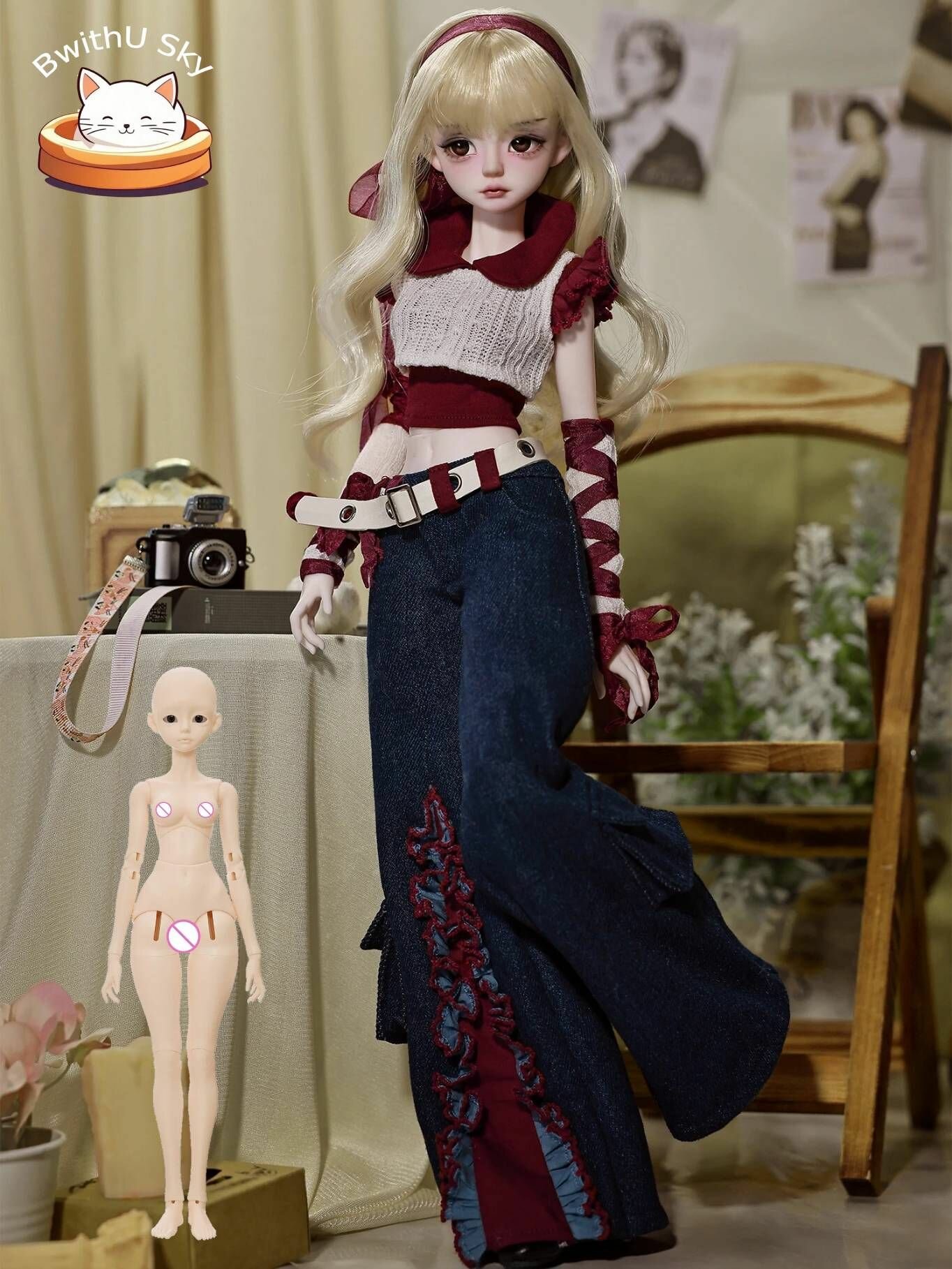 BwithU Bjd 1/4 Kikyou обнаженная кукла с нормальной кожей, без макияжа, без аксессуаров