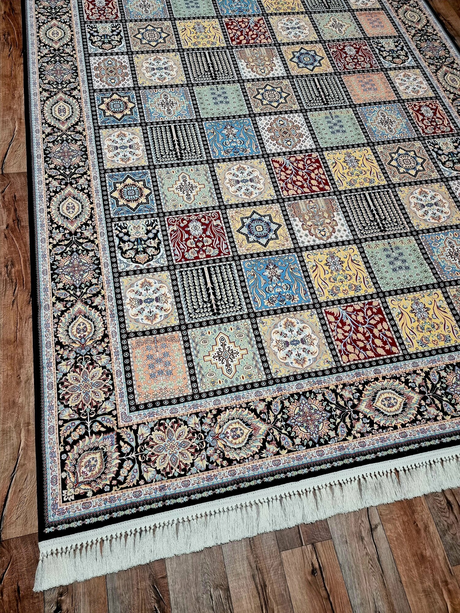 Персидский Ковер Farrahi Carpet , 2x3м, высота ворса 5мм, полиэстер, хлопок