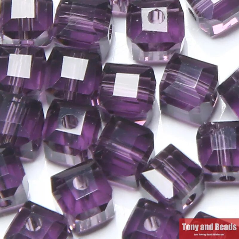 Хрустальные бусины Tony and Beads 4 мм 17 цветов Фиолетовый, Indigo