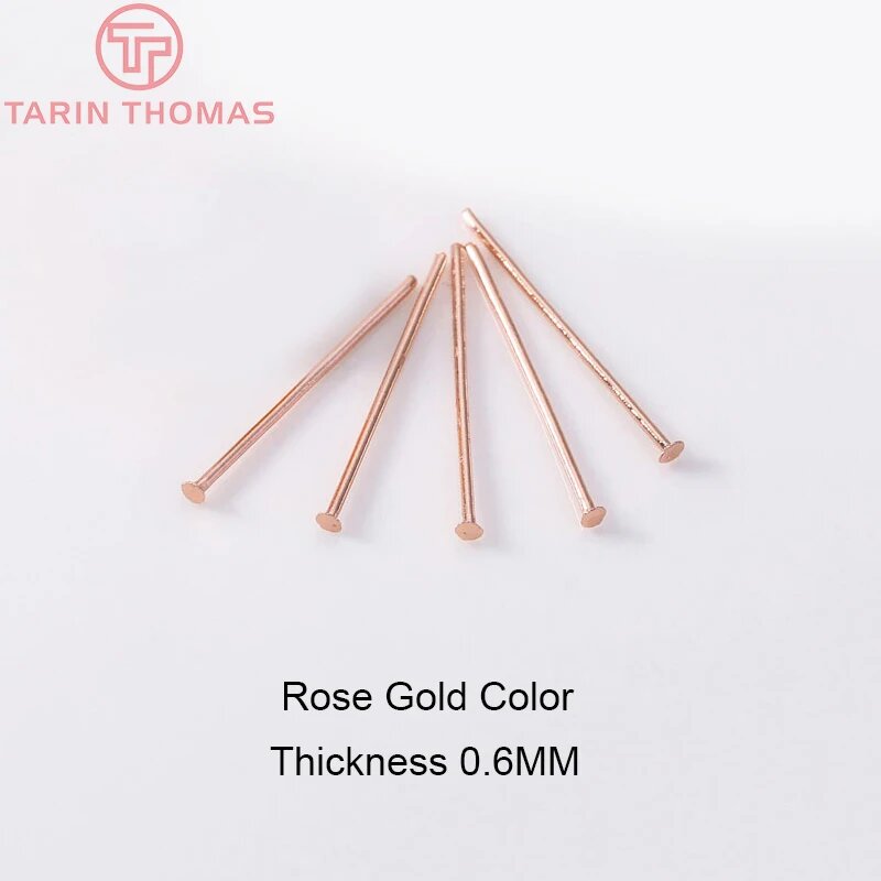 Фурнитура для бижутерии TARIN THOMAS, латунь, золотого цвета, 20 шт. 50MM, Rose Gold Color0.6MM