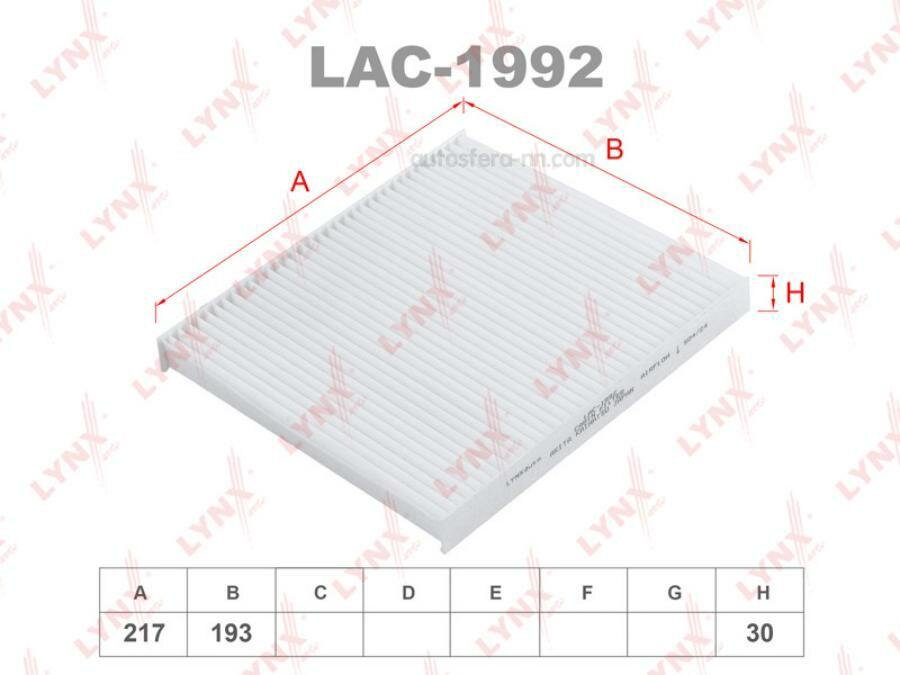 LYNXAUTO LAC1992 Фильтр салонный