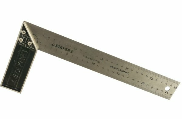 Угольник Стайер 300мм столярный грав шк