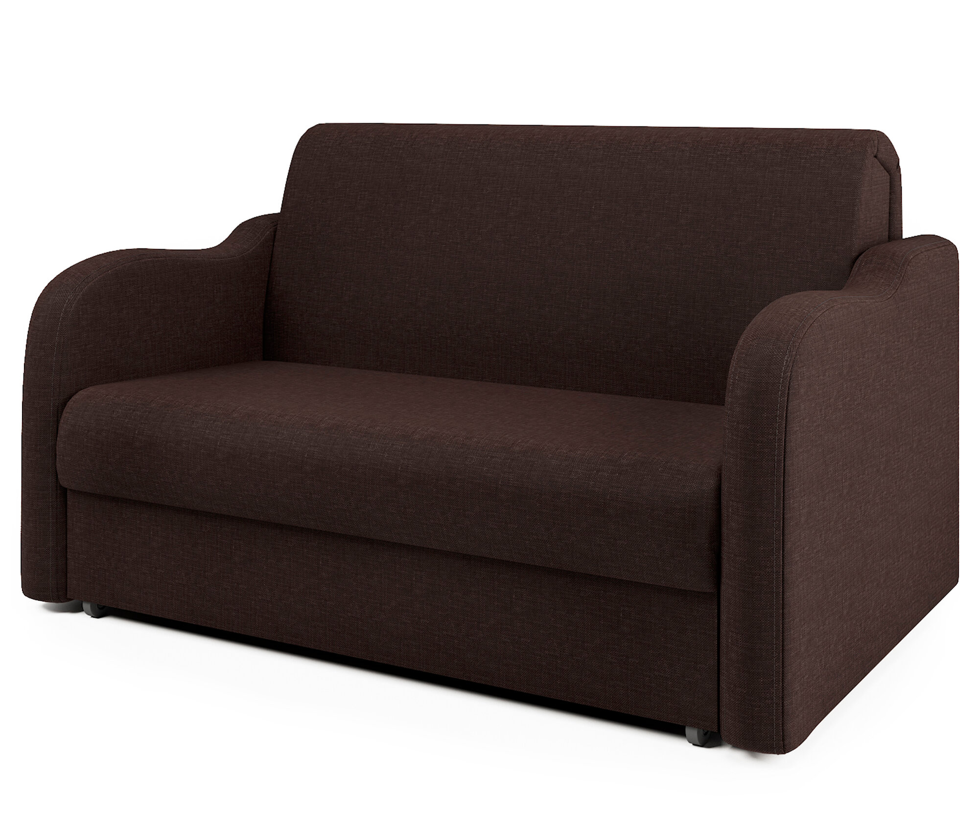 Диван-кровать Шарм-Дизайн Коломбо 100х194 см, диван раскладной, аккордеон, прямой, шоколад