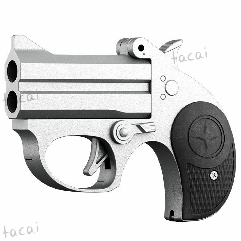 Карманный двуствольный пистолет Deringer Патроны с пружинным зарядом Игрушечные модели