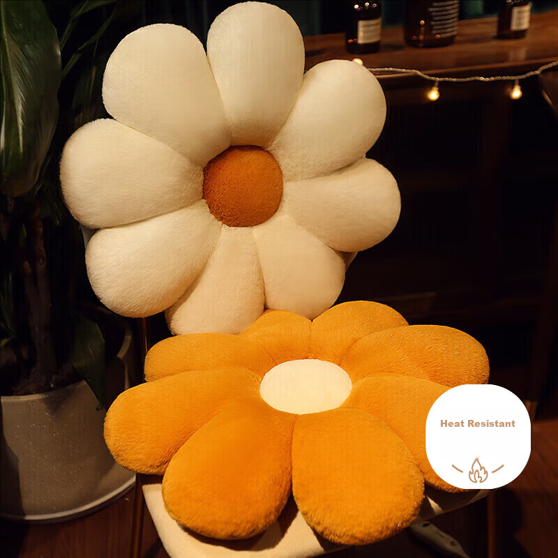 Fanyejia Chair Cushion, -Style Sunflower Pillow, Sofa Living Room Flower, Bay Window Cushion, Petal Backrest, Light Luxury Bed Headboard Pillow