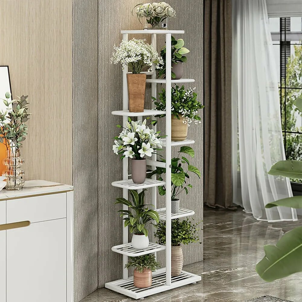 Этажерка, 9 секц, ДПК (Древесно-полимерный композит), 41х22х141 см TJ