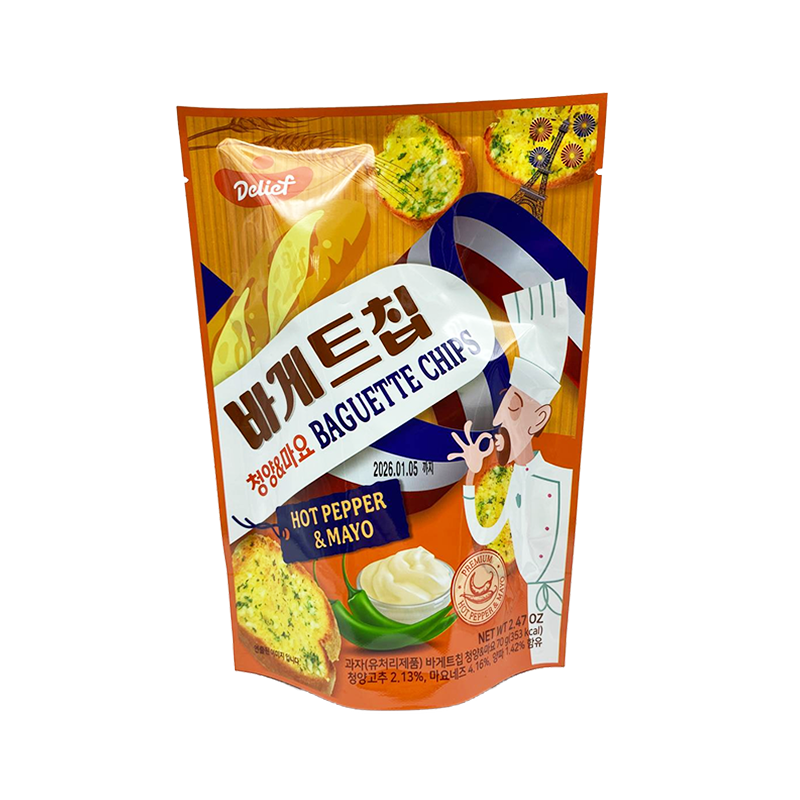 Чипсы пшеничные DELIEF со вкусом чонъянского перца чили и майонеза 70 г, Южная Корея