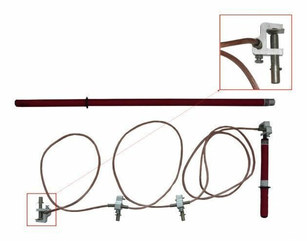 Заземление переносное ЗПП- 15 (сеч. пр.25мм кв) для РУ до 15кВ, ЗПП-15 25