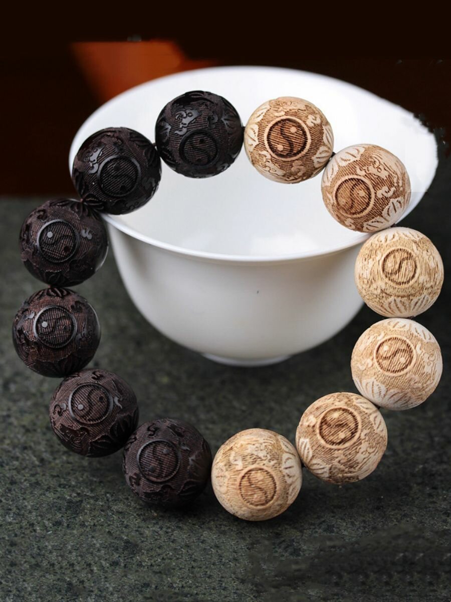 Четки буддийские, ручная работа,20*12шт, Инь и ян,