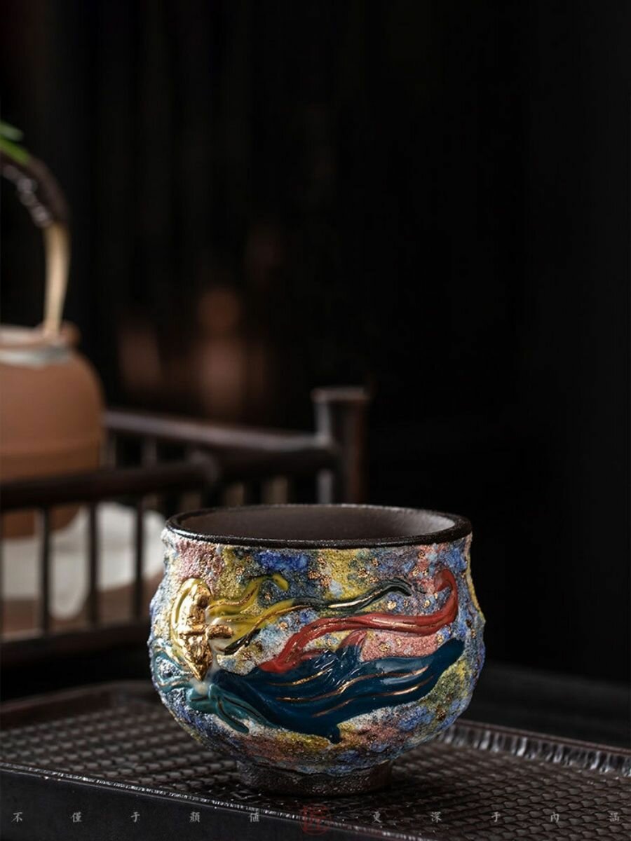 Пиалы для чая,"ZEZE", Китайский фарфор, ручная работа, Фейтианский,200ml