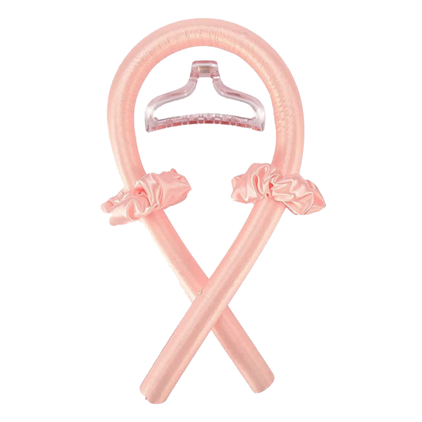 4 шт. термобигуди для завивки волос, мягкие ленточные бигуди для многоразового использования, без нагревания, с зажимом-крабом, цвет шампанского