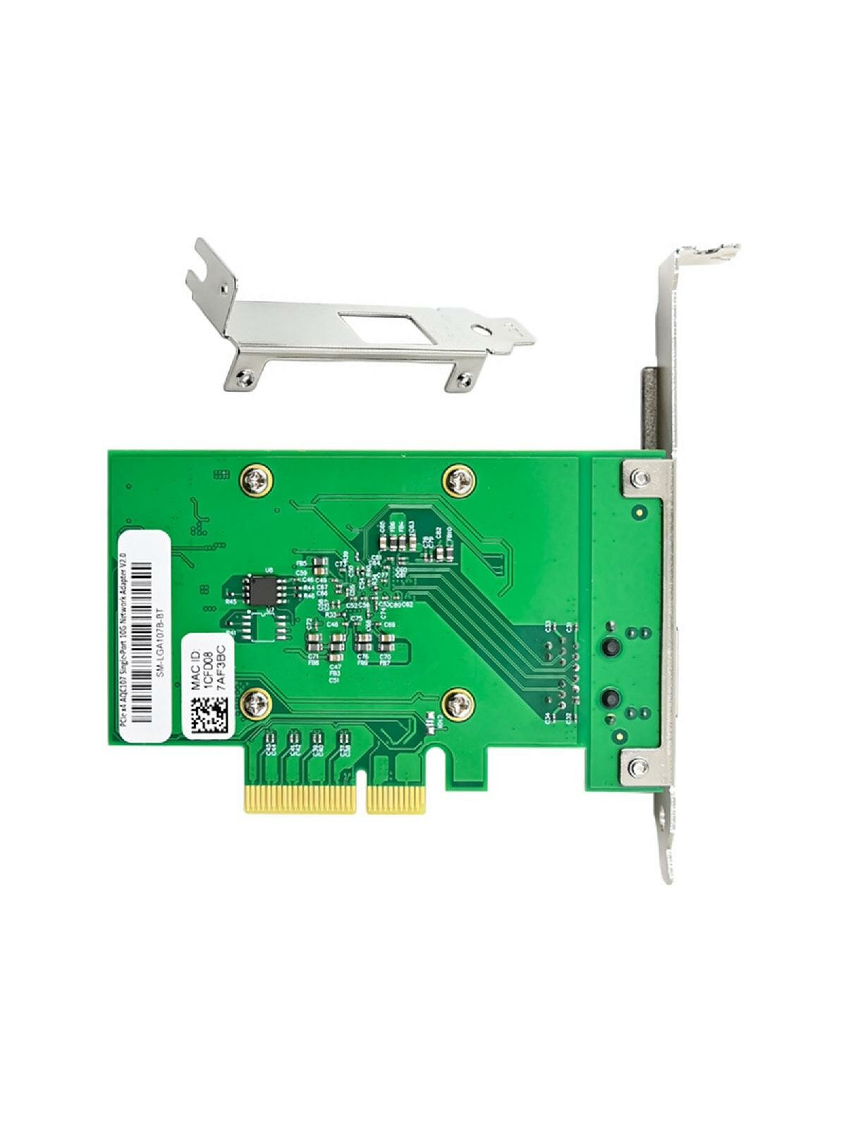 10Gbps PCIe Networking Card AQ107 PCIex4 Cat6a Rj45 Server Ethernet Card for Fast Data Transfer Efficient