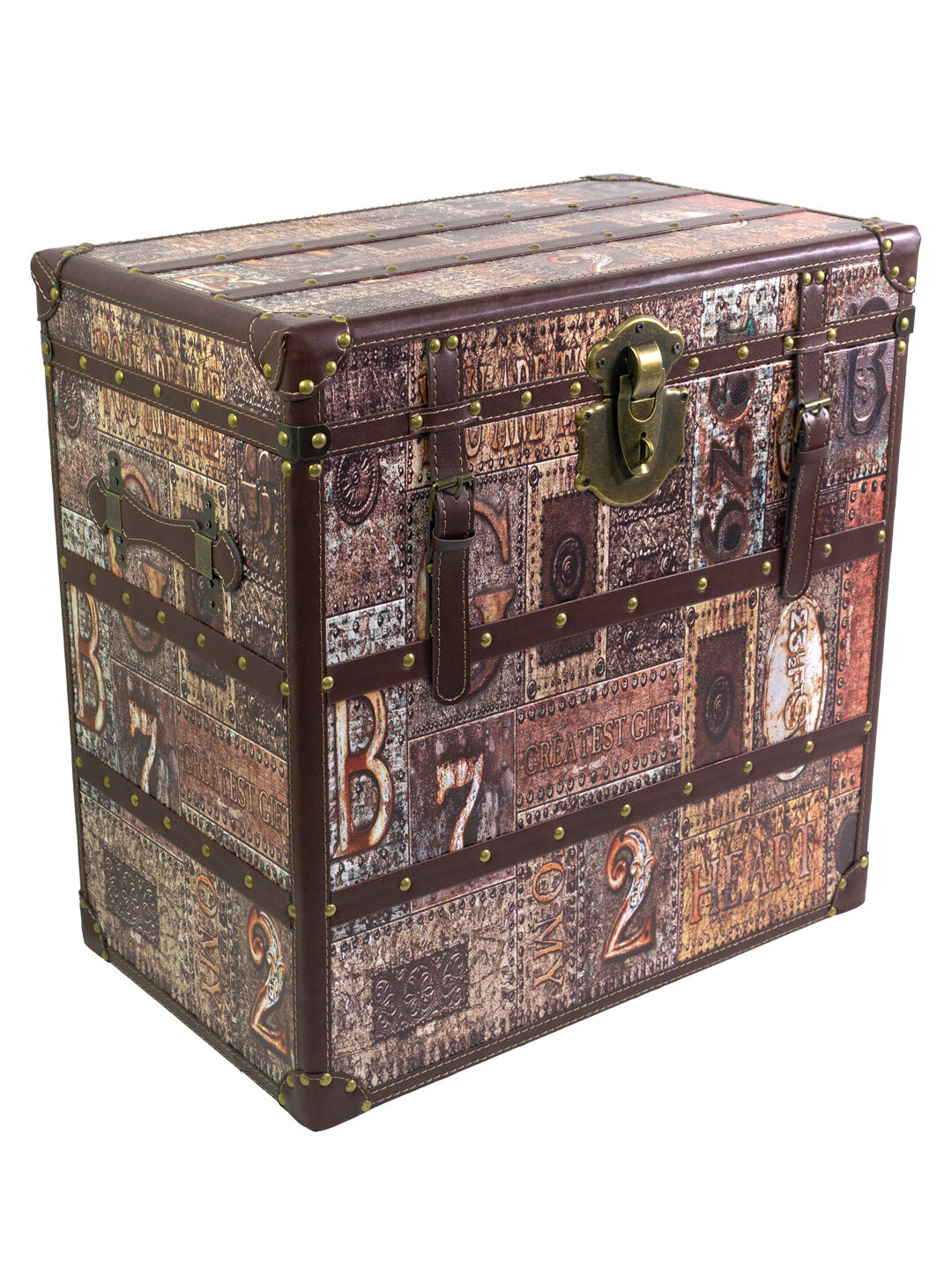 Сундук для хранения, декоративный, из МДФ, 50x30x50 см, коричневый