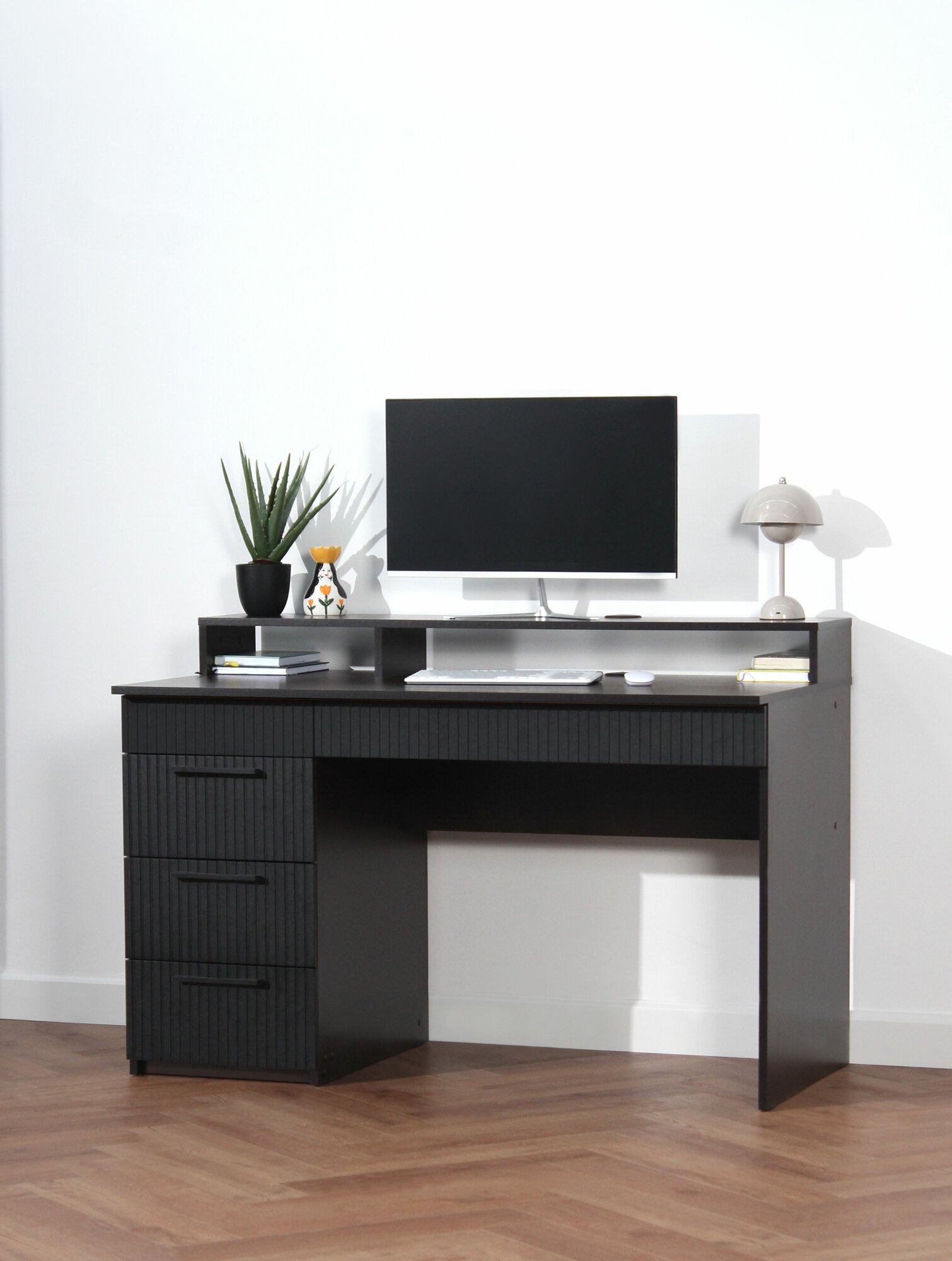 Стол компьютерный с ящиками Копенгаген 1300 Венге / Черный (12 стульев)