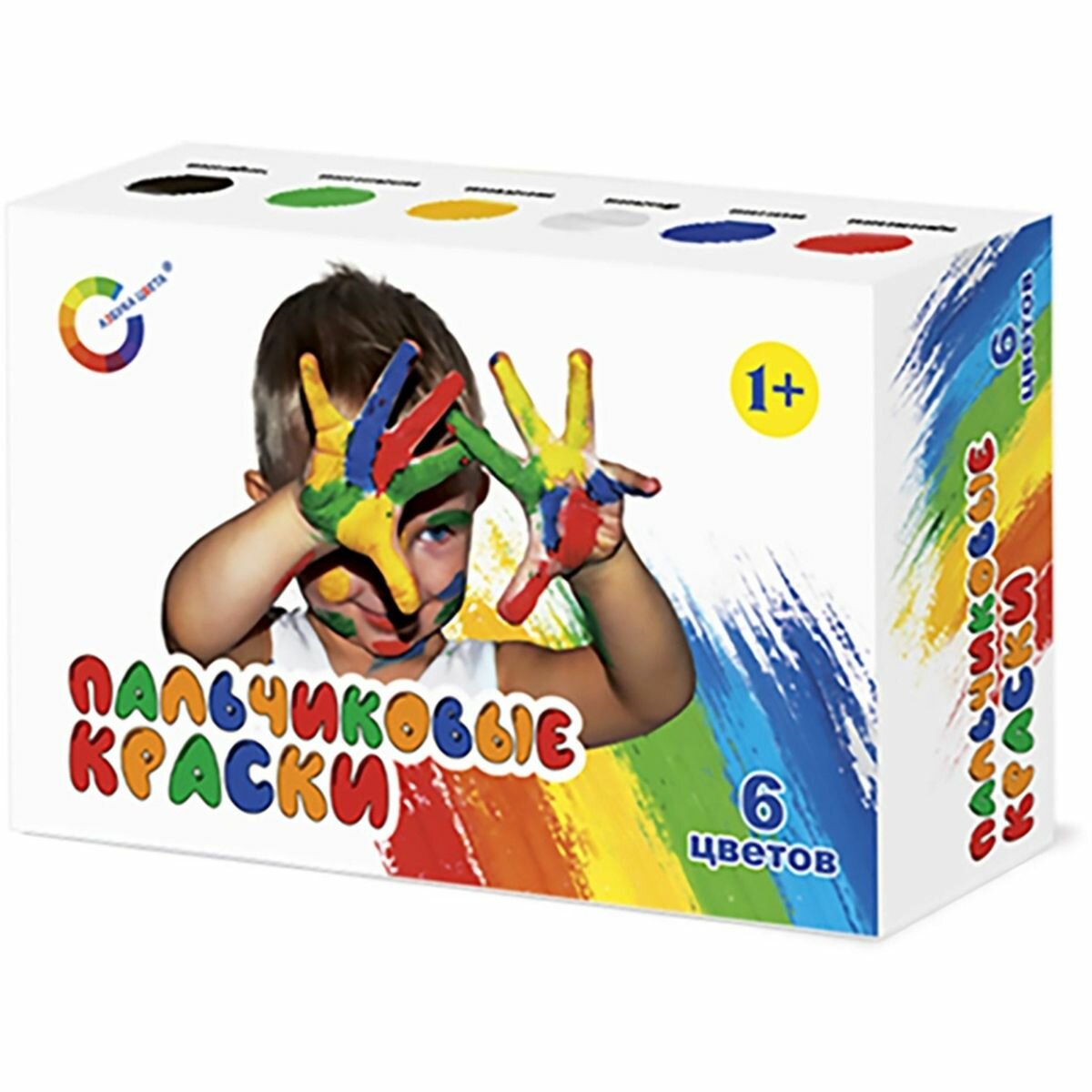 Краски пальчиковые 6 цветов Азбука цвета, по 20мл (91-6.20-00)