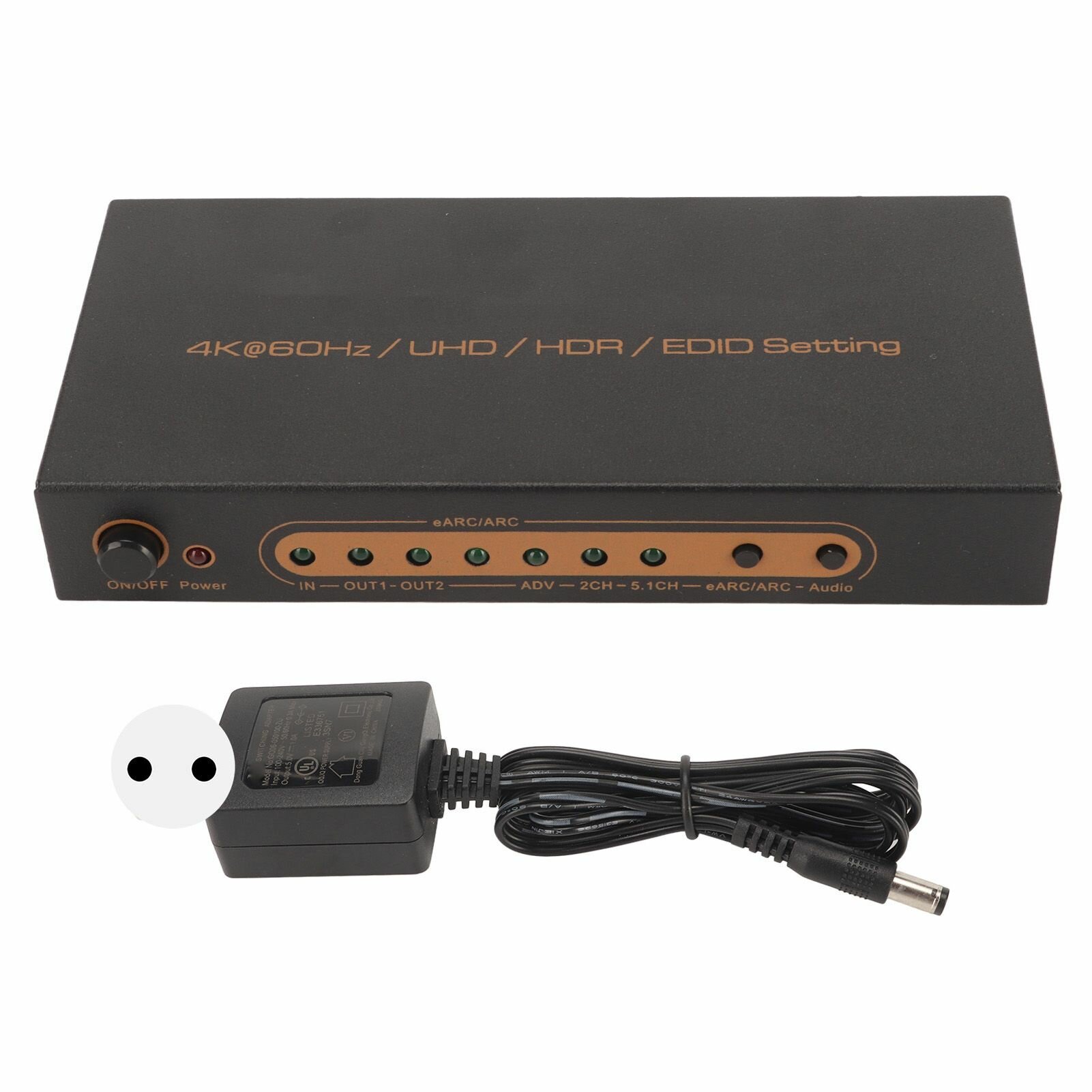 HDMI Sound Extractor 4K 60Hz HDR, поддержка eARC/ARC, 100-240В EU