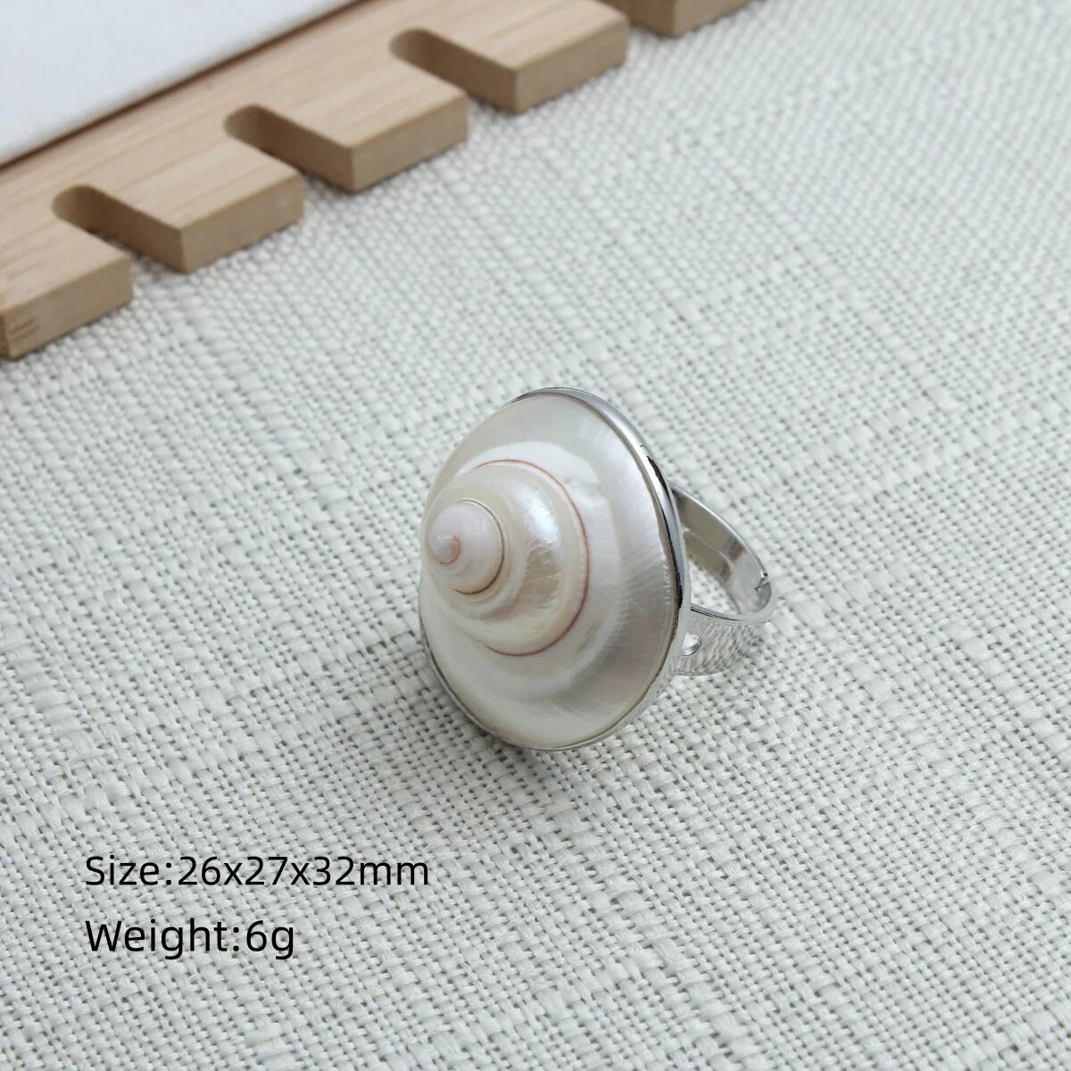 26x27x32 мм натуральное популярное кольцо в форме ракушки улитки для ювелирных изделий DIY аксессуары аксессуары