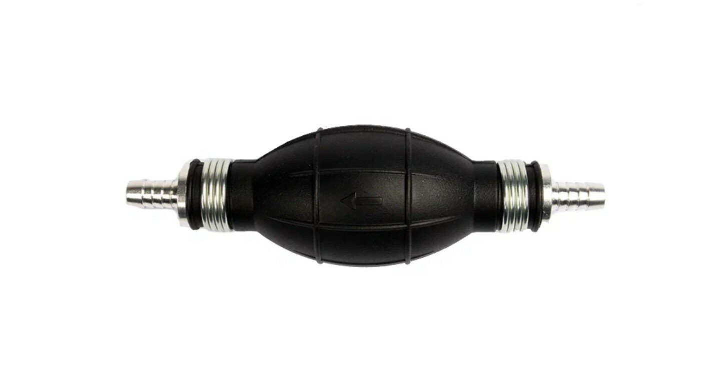 Насос ручной груша 8мм для перекачки жидкостей, алюминий/резина