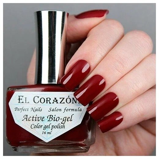 Гель-лак EL CORAZON Cream, эффект шиммера, вишневый цвет, 16мл