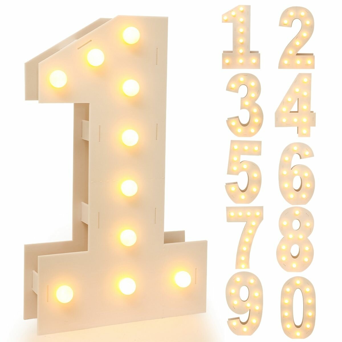 Гигантская светодиодная гирлянда для помещений, 91,5 см, 1 шт.