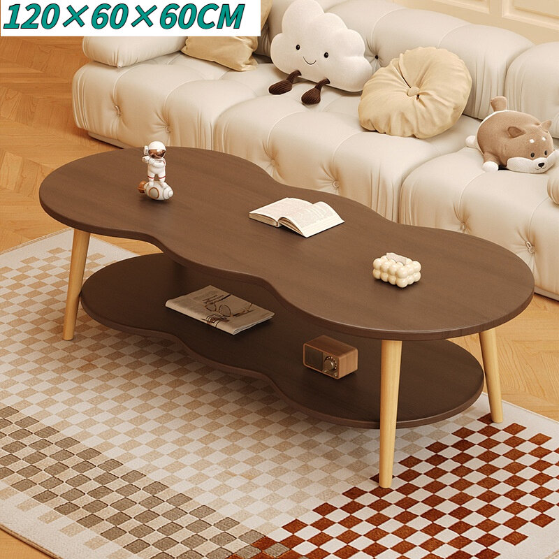 Домашний чайный стол / столешница из ДСП / 120×60×60 см / темно-грецкий орех