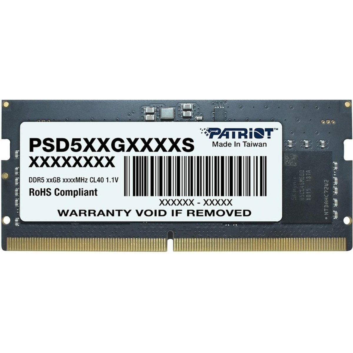 Оперативная память Patriot SL DDR5 SO-DIMM 16GB 4800Мгц (PSD516G480081S) (2236802)