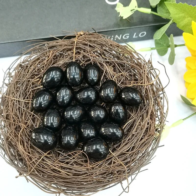 Натуральный камень тигровый глаз яйцо 5 шт Obsidian