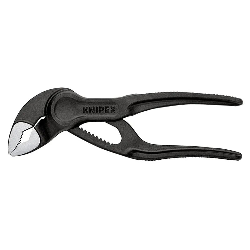 Мини-клещи для водяных насосов KNIPEX 87 00 100 Cobra XS, 4 дюйма, прецизионные трубные клещи для работы одной рукой, 11 положений быстрой регулировки 8700100